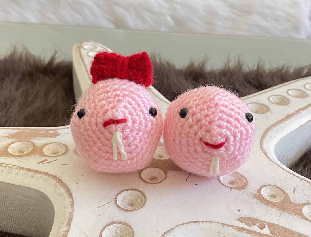 Neil and Nellie the Naked Mole Rats Custom Amigurumi Plush Crochet ...