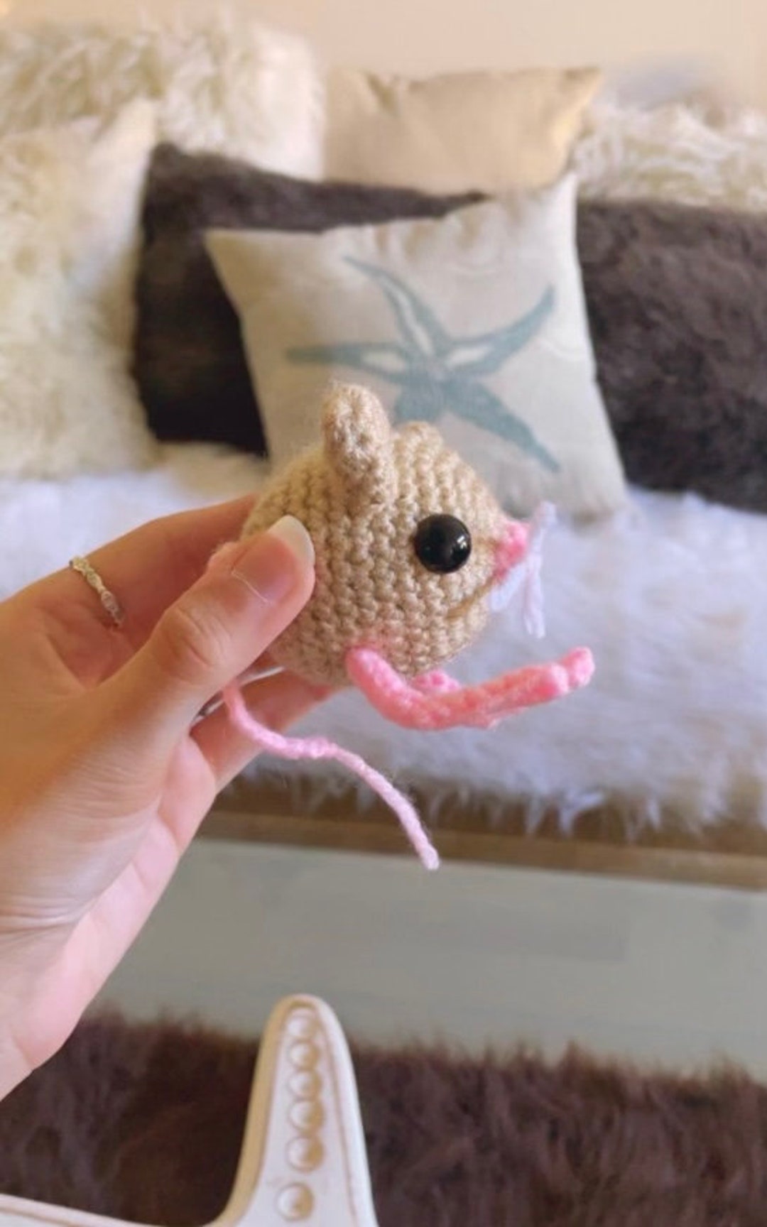 Penelope the Pygmy Jerboa Amigurumi Crochet Plush Desk Pet Animal Mouse ...