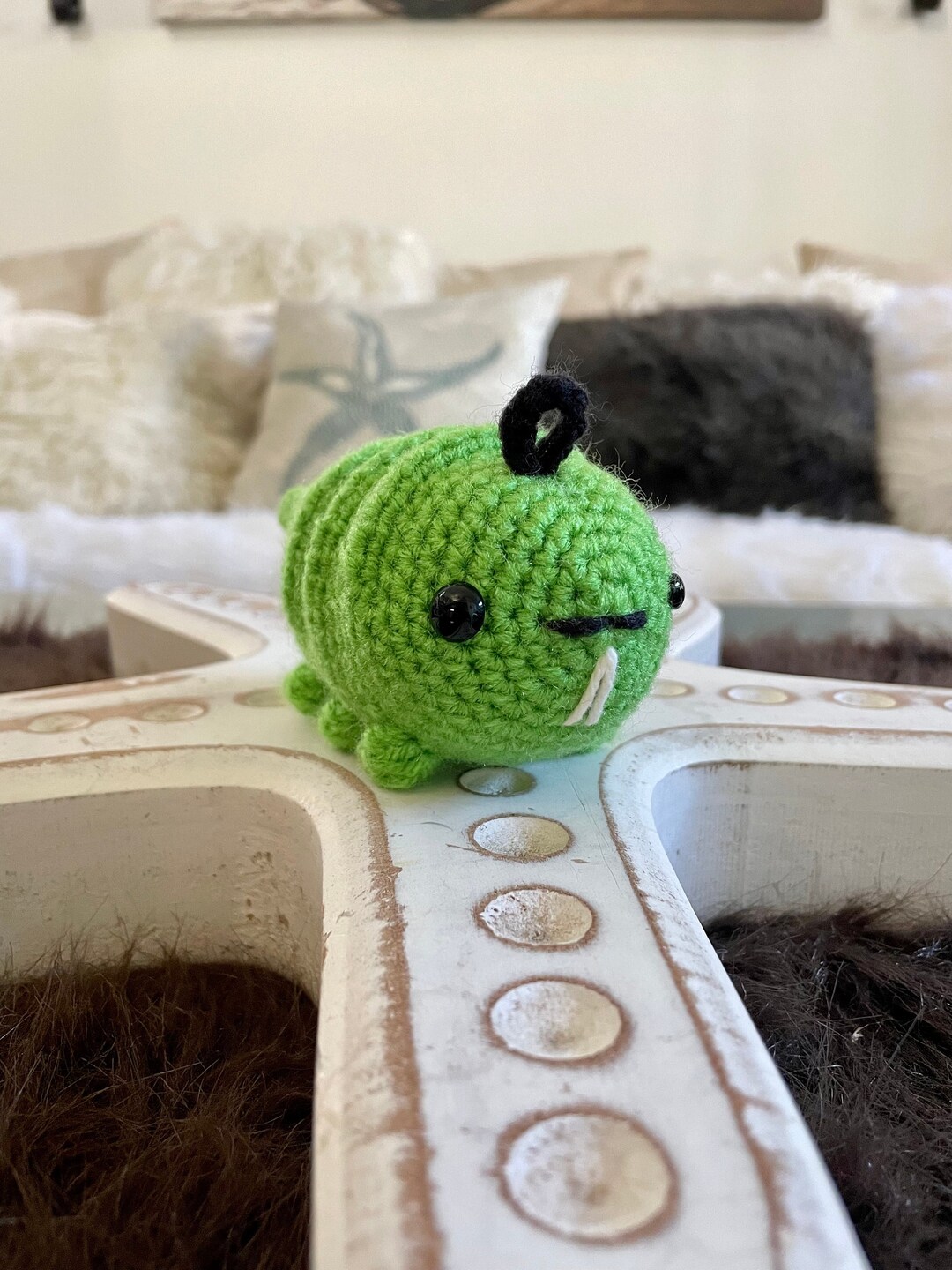 Randall the Radioactive Naked Mole Rat Amigurumi Crochet Plush Desk Pet ...