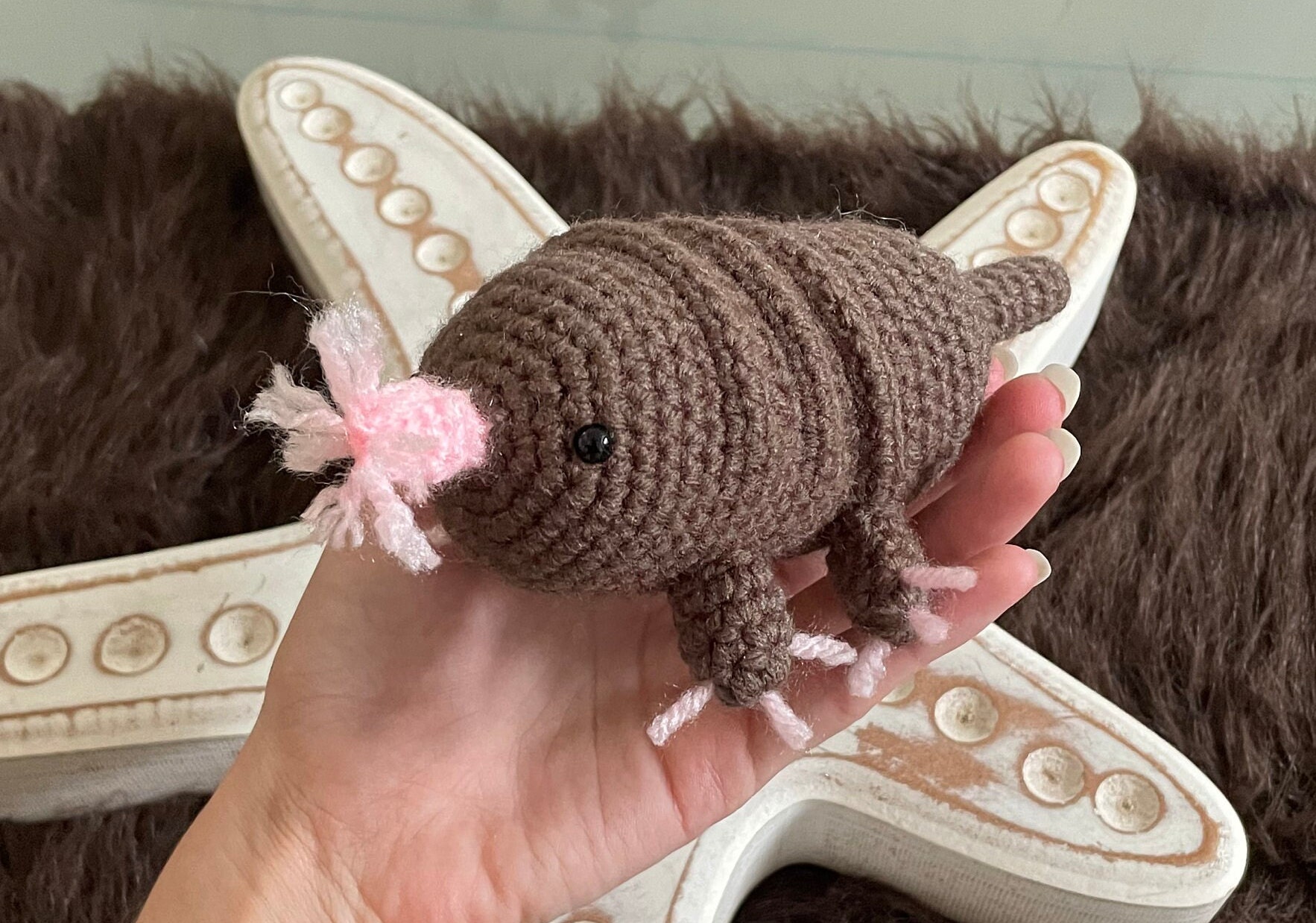 Sniffy the Star Nosed Mole Amigurumi Crochet Plush Desk Pet Animal ...