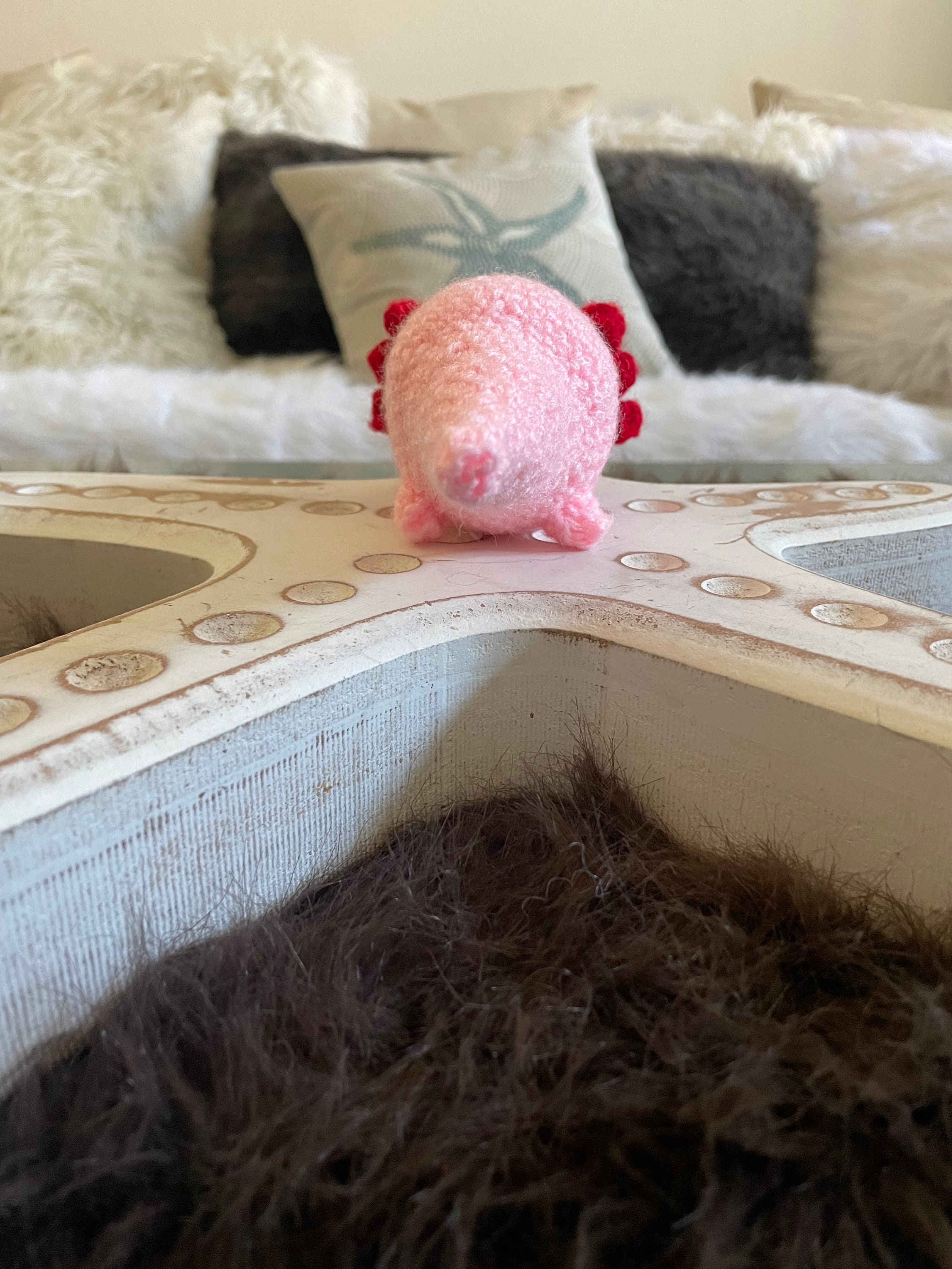 Algae the Axolotl Amigurumi Crochet Plush Desk Pet Salamander Animal ...
