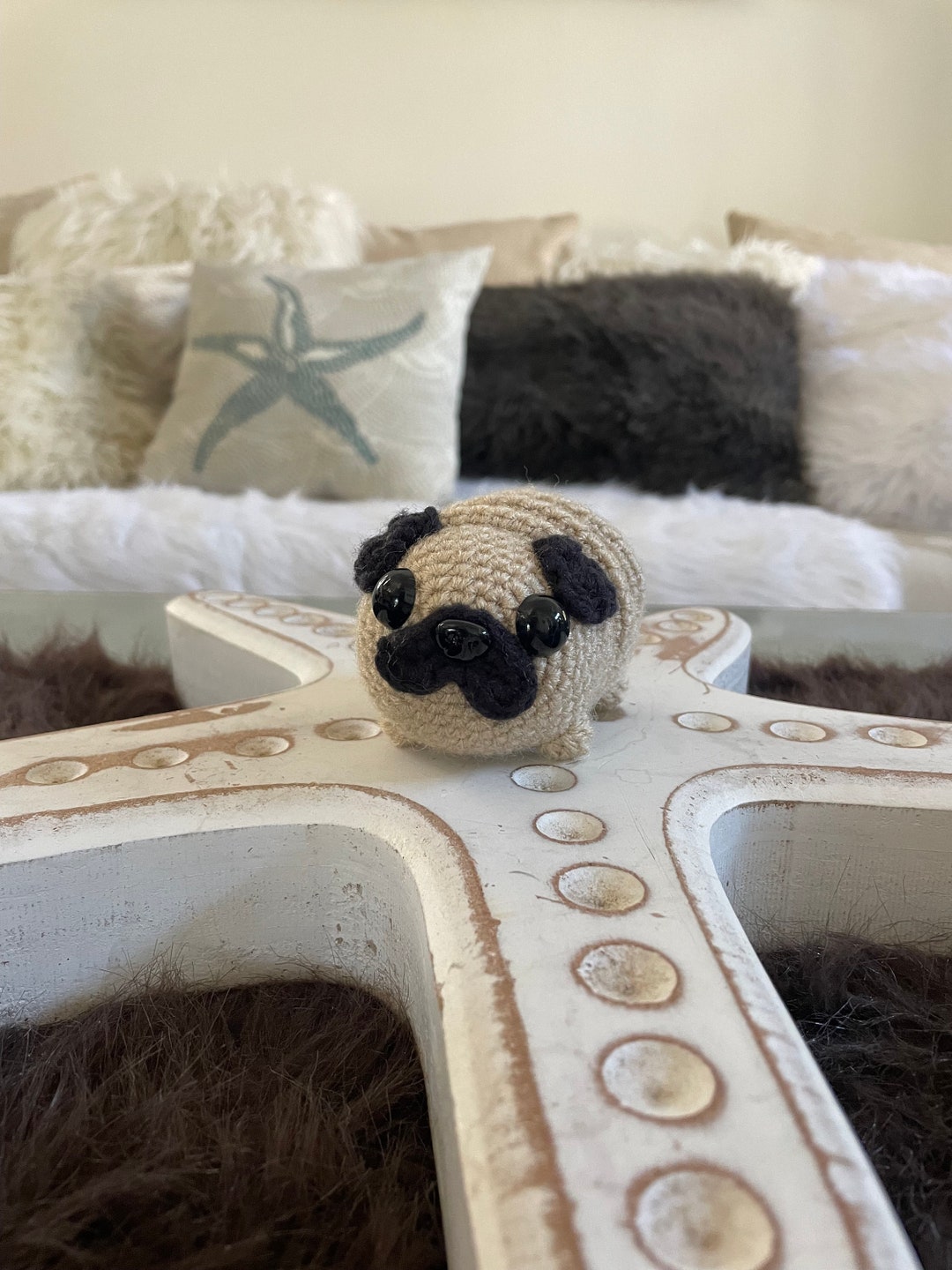 Piggy the Pug Customizable Amigurumi Crochet Plush - Etsy