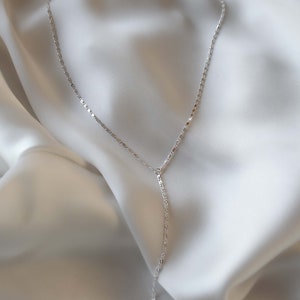 Lariat Necklace 925 Silver, Lasso, Y-necklace, Drop, Hanging, Delicate ...