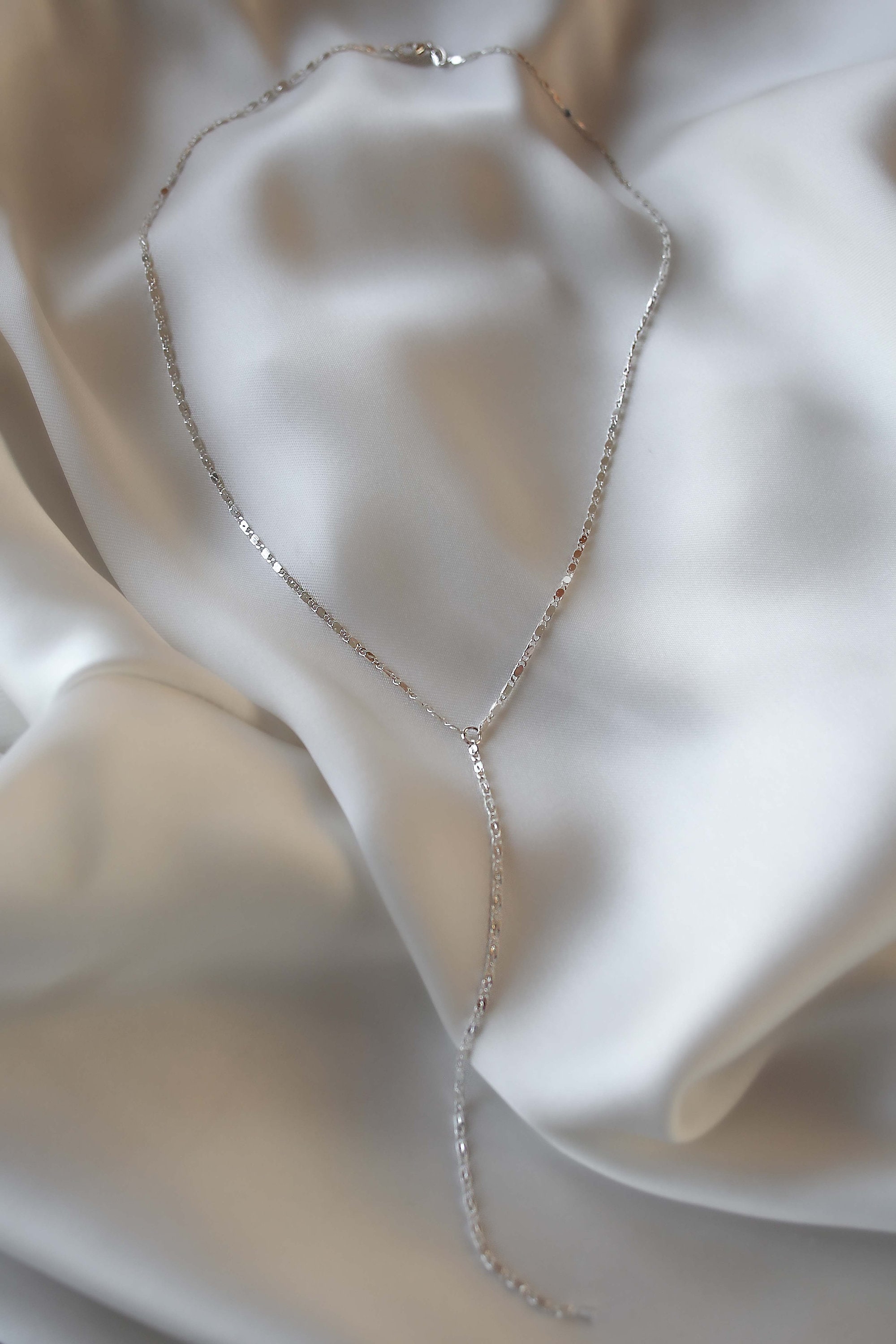 Lariat Necklace 925 Silver, Lasso, Y-necklace, Drop, Hanging, Delicate ...