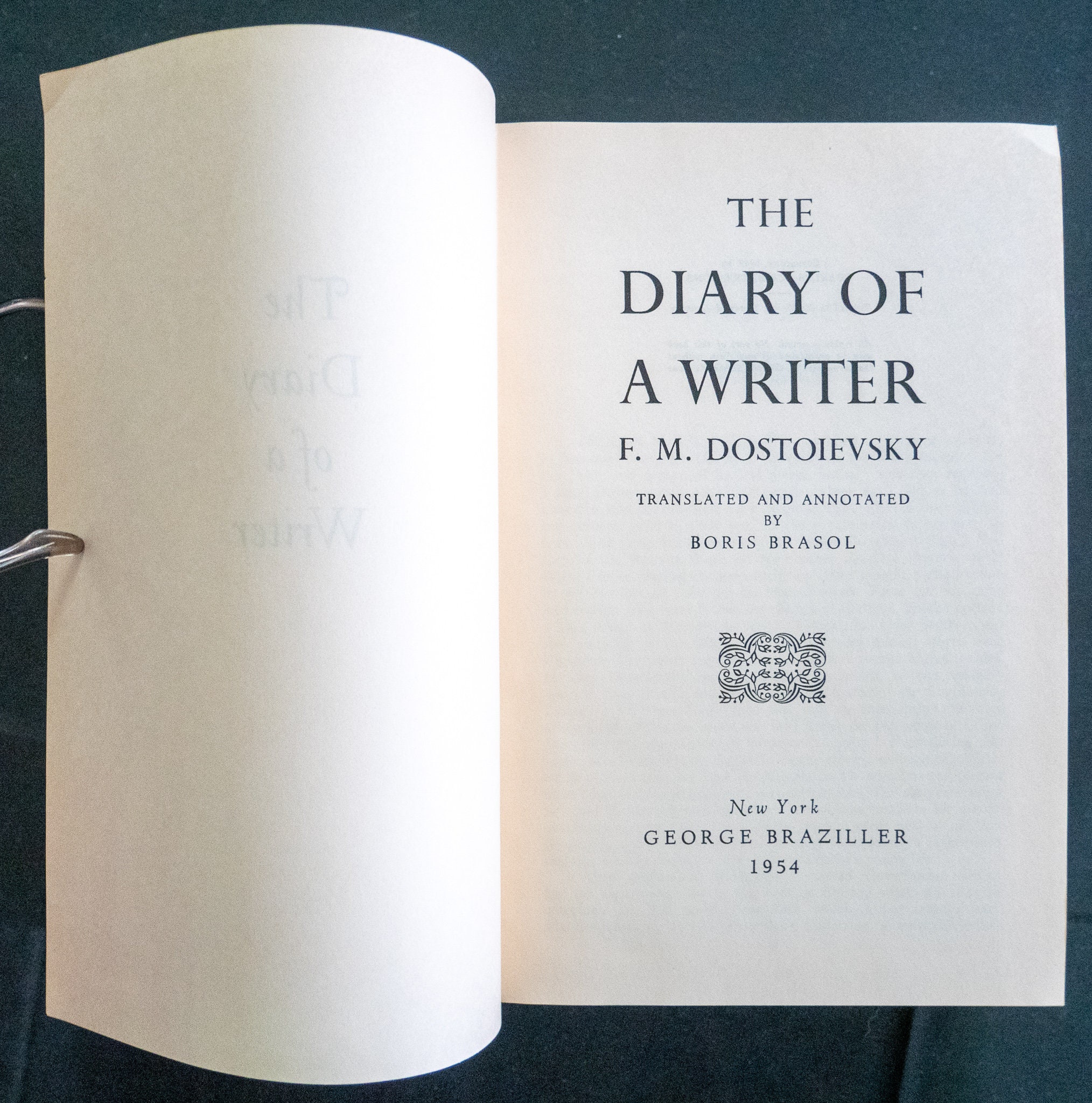 The Diary of a Writer (1954) by F. M. Dostoievsky / Dostoyevsky - Trans ...