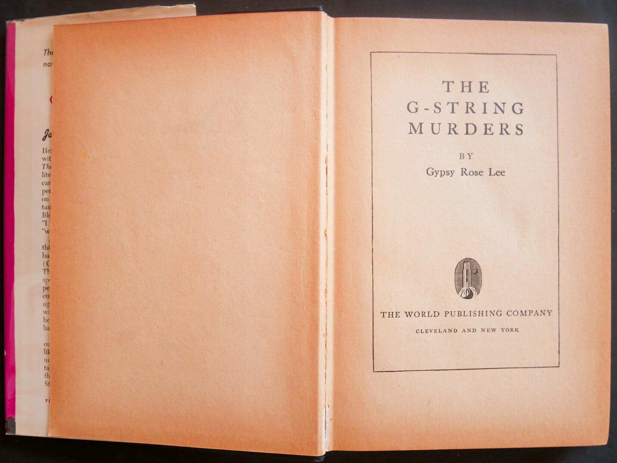 The G-string Murders 1945 by Gypsy Rose Lee Ninth Printing - Etsy