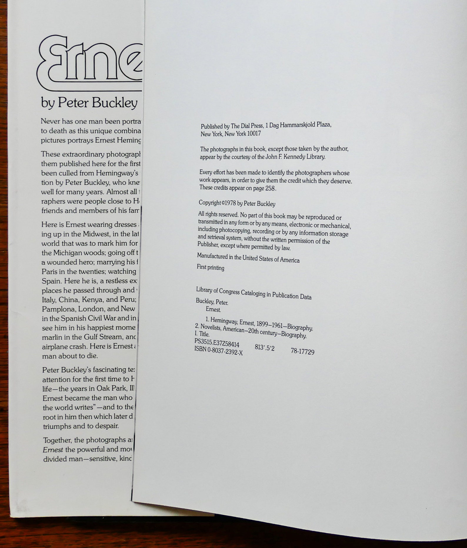 Ernest 1978 by Peter Buckley Photo Biography of Ernest - Etsy