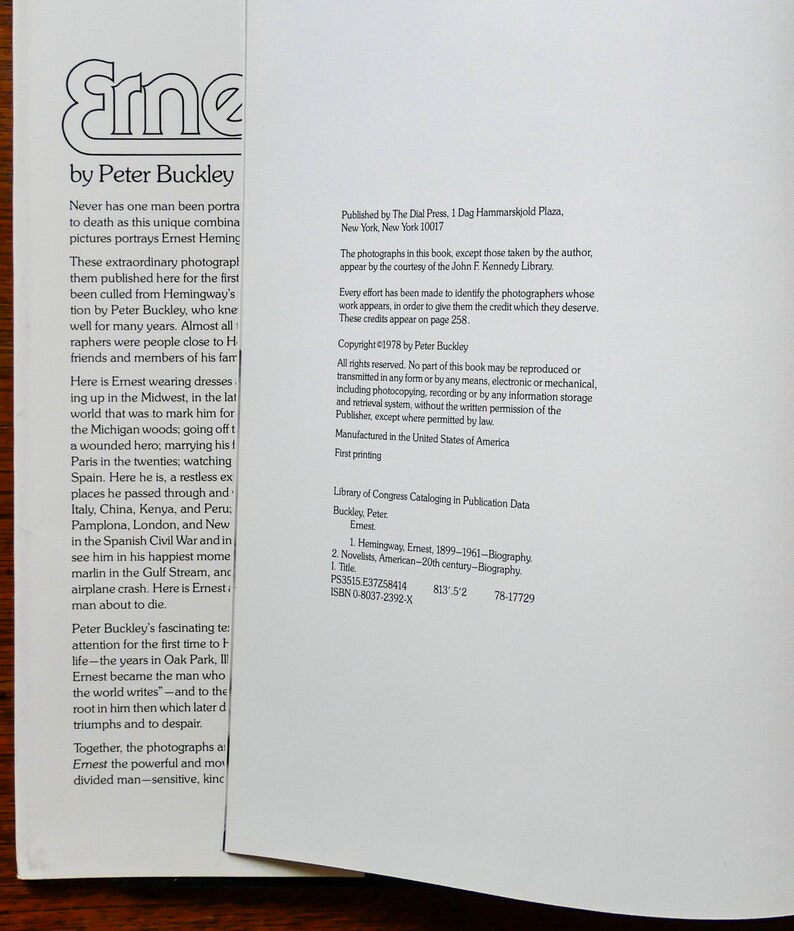 Ernest 1978 by Peter Buckley Photo Biography of Ernest - Etsy