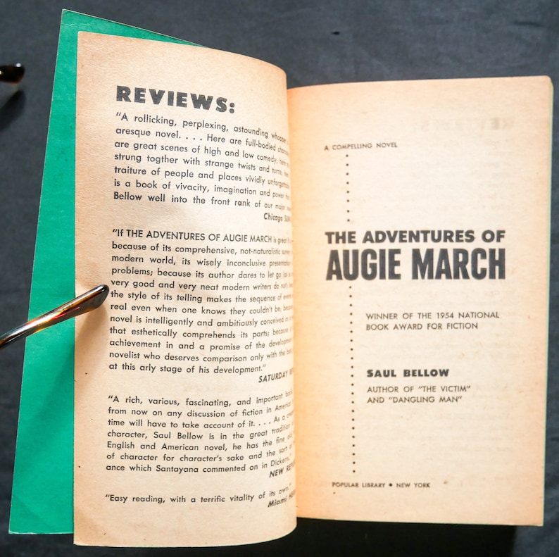 The Adventures of Augie March (1955) by Saul Bellow - Vintage Paperback ...