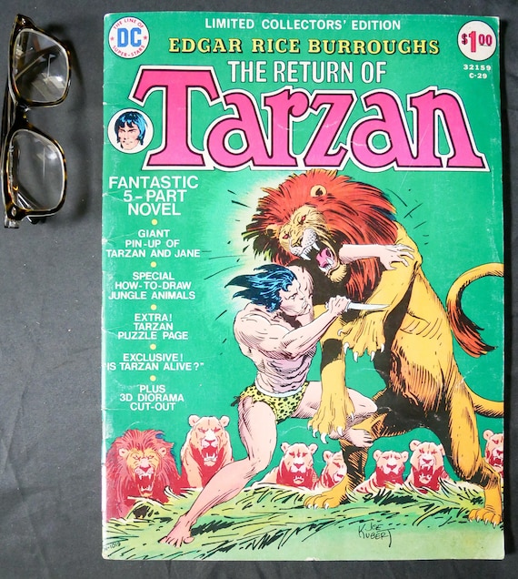 The Return of Tarzan 1974 Folio Sized DC Comics Limited - Etsy