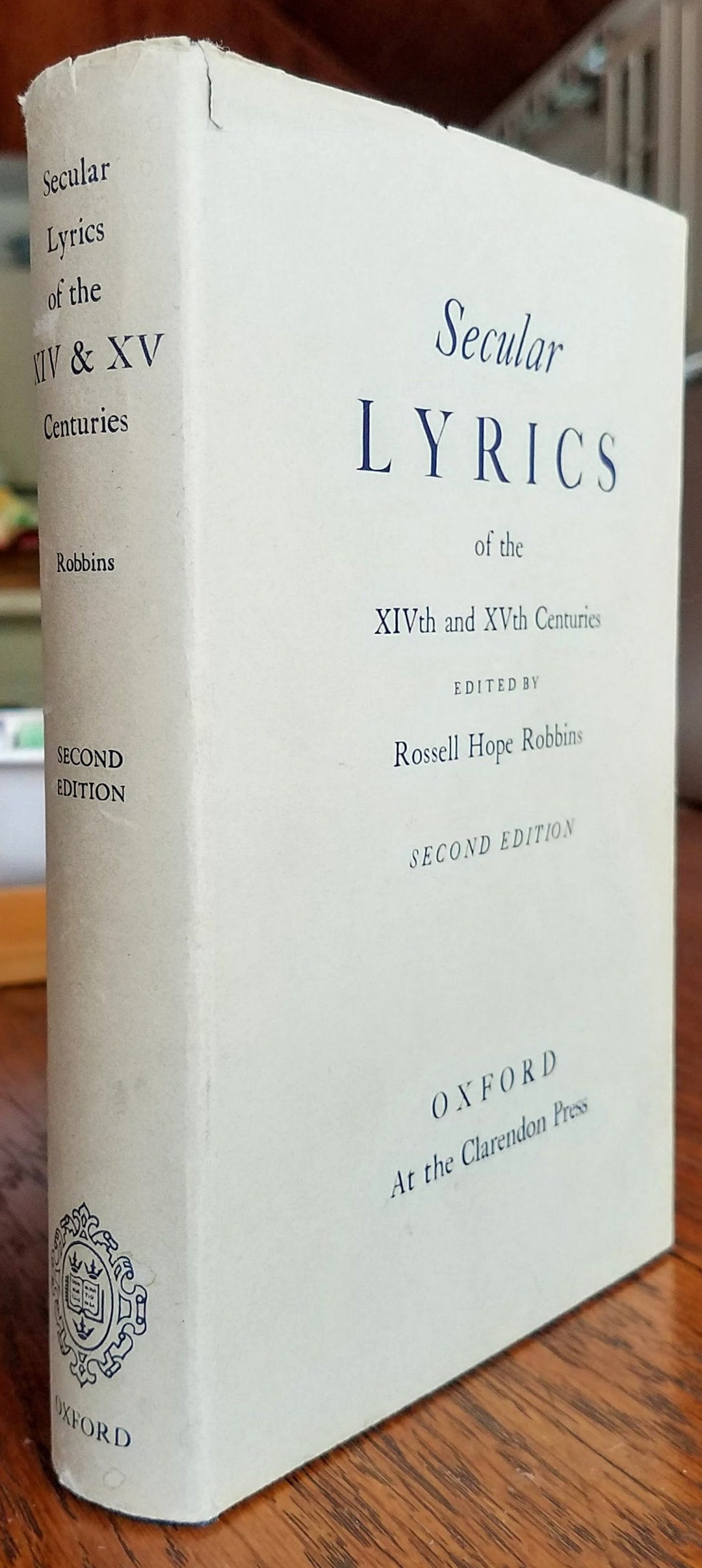Secular Lyrics of the Xivth and Xvth Centuries 1968 2nd Edition, HC W ...