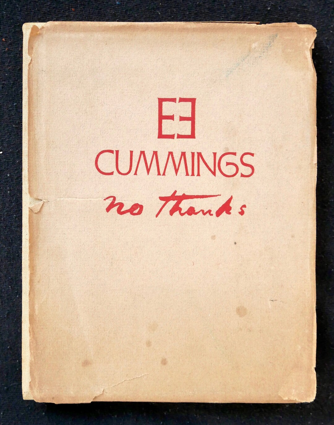 No Thanks 1935 by E. E. Cummings First Edition Limited to 900 Copies ...
