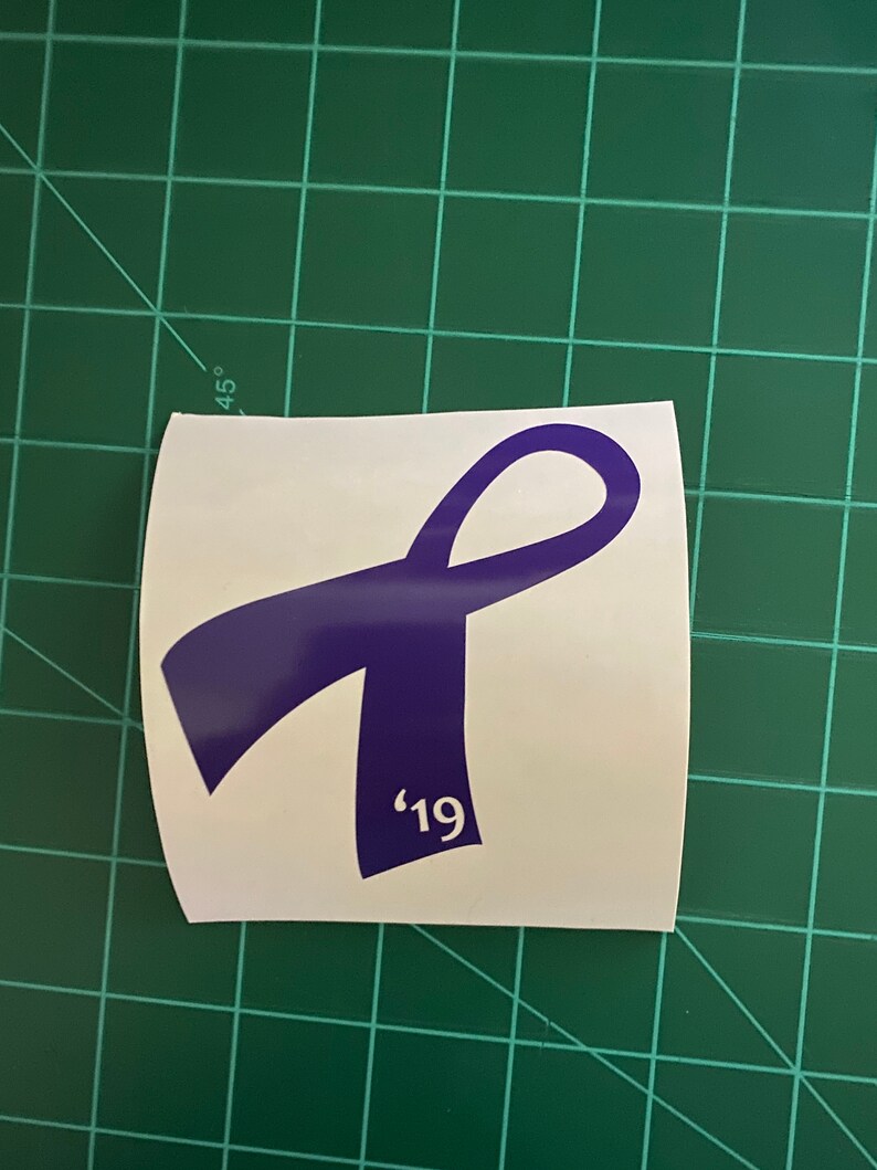 Diagnose Date Ribbon Decal - Etsy