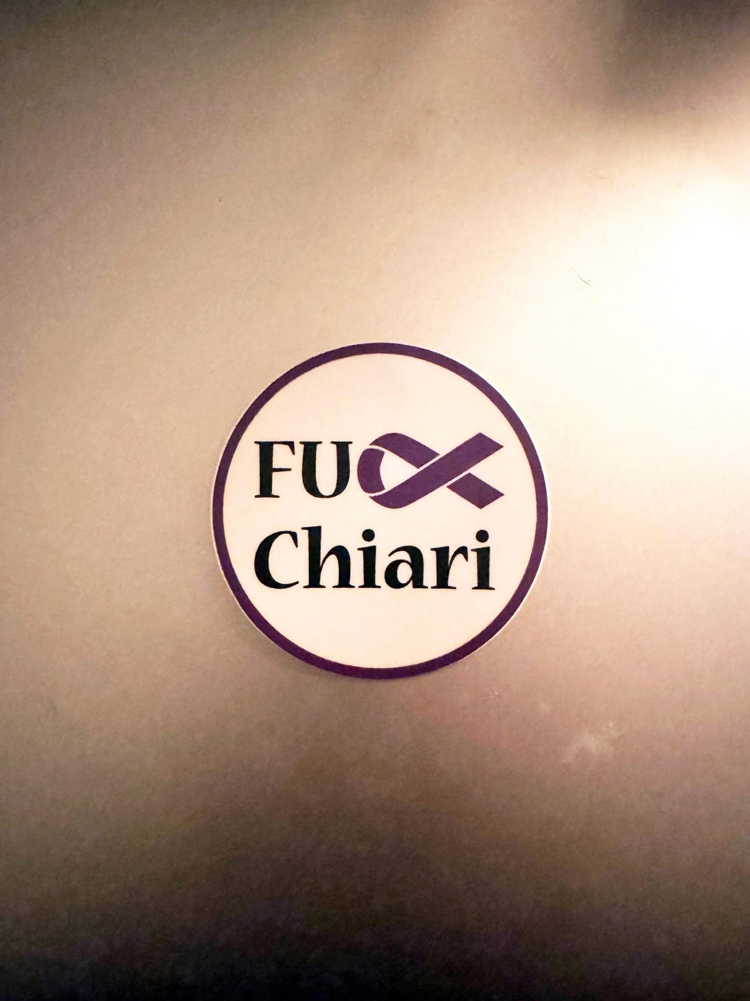 Fu*k Chiari Round Decal - Etsy