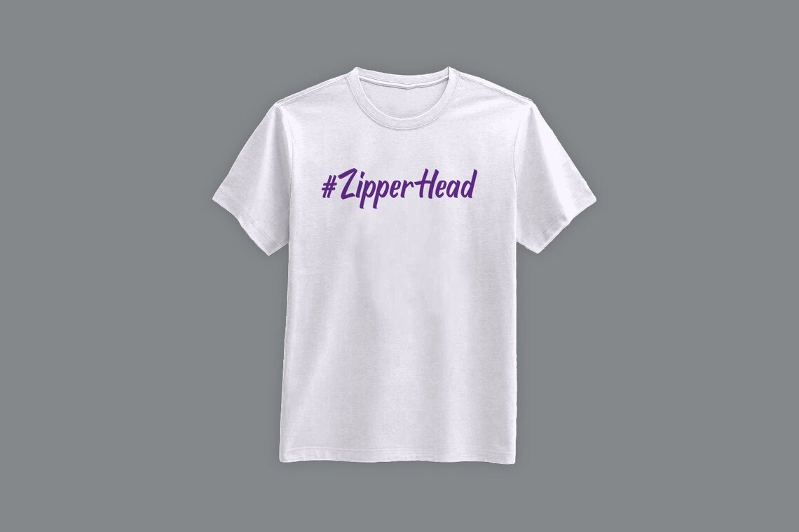 Hashtag Zipperhead Gilden T-shirt - Etsy
