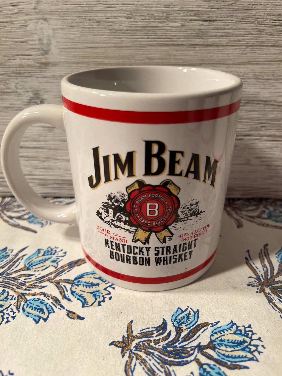 Jim Beam Kentucky Straight Bourbon Whiskey Ceramic Coffee Cup/mug Set ...