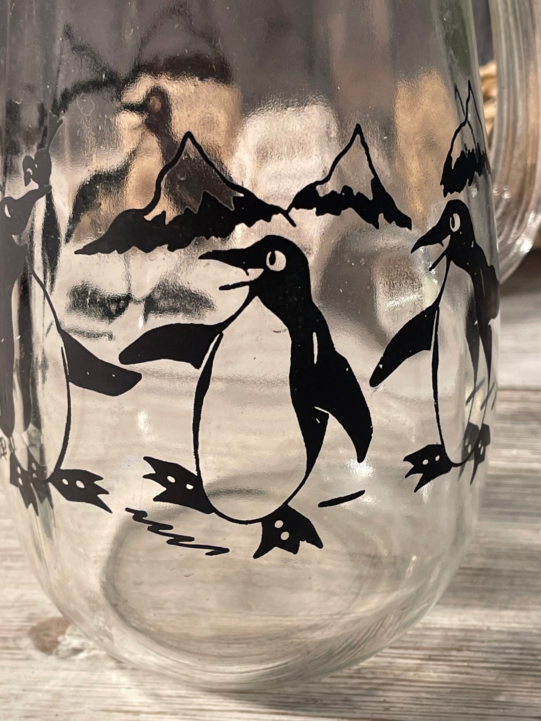 Vintage Libbey Glass Penguin Pete Pitcher - Etsy