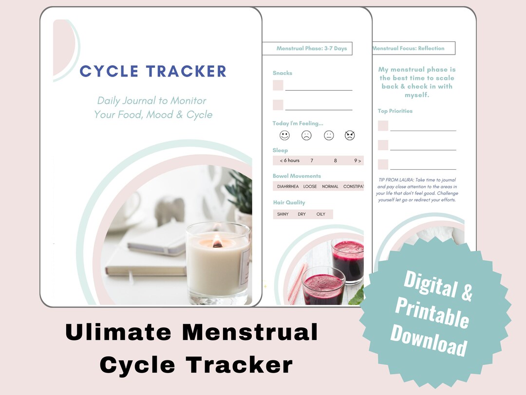 The Ultimate Menstrual Cycle Tracker & Journal Cycle Syncing Balance ...