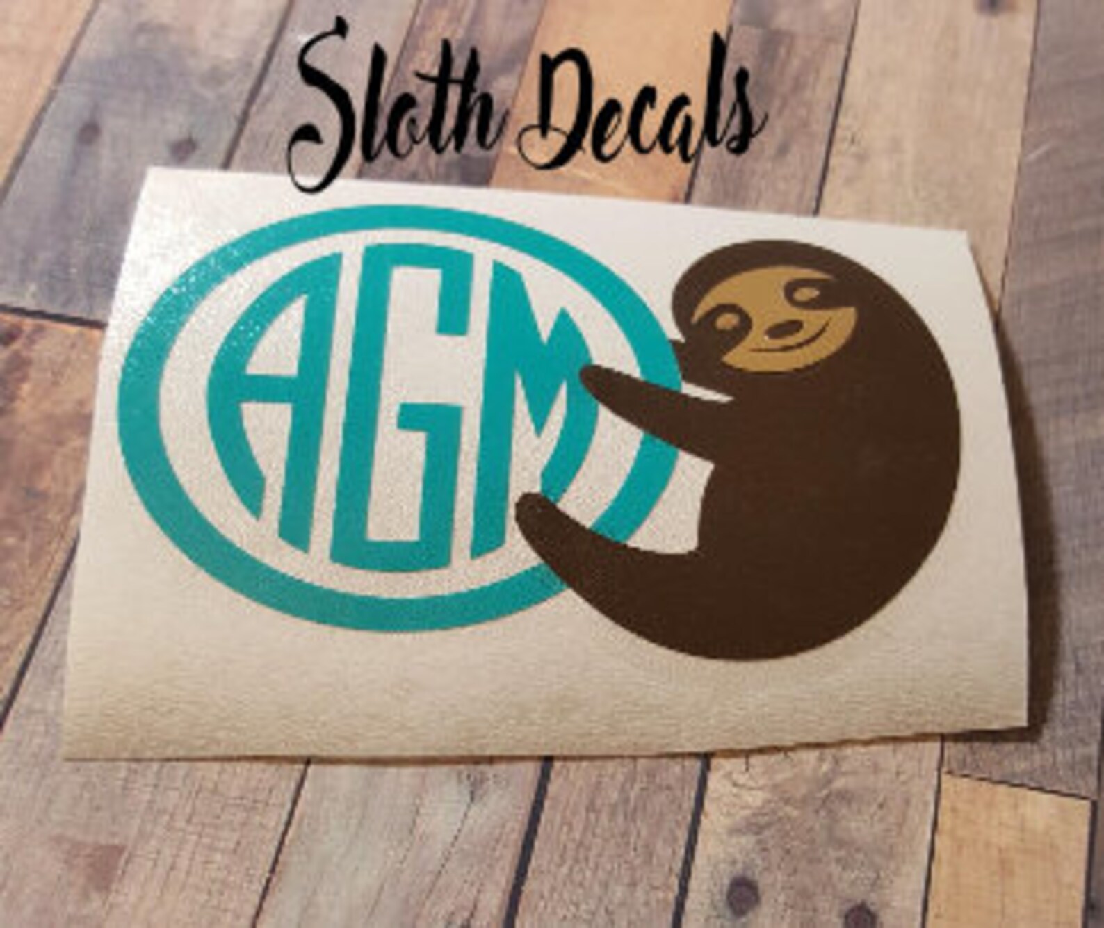 Vinyl Decal Sloth Decal Decals For Yeti Cups Personalized Car Etsy
