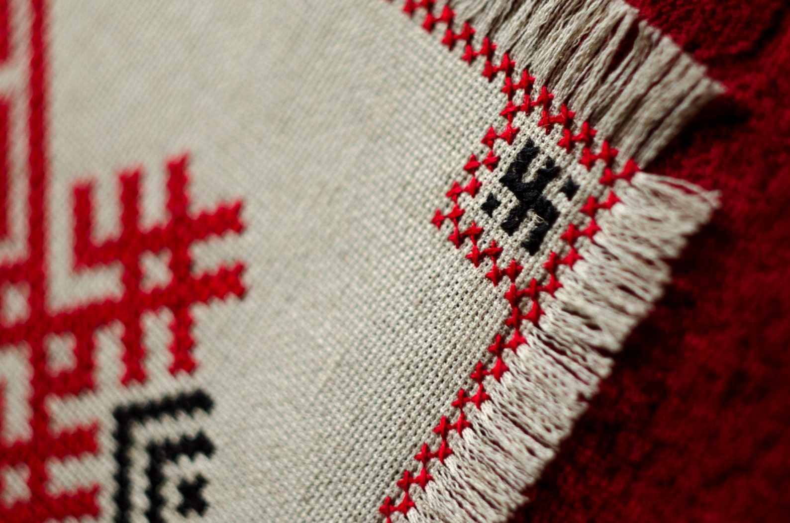 Cloth of Linen With Embroidery ( Slavic Symbols ). Rodimich. - Etsy