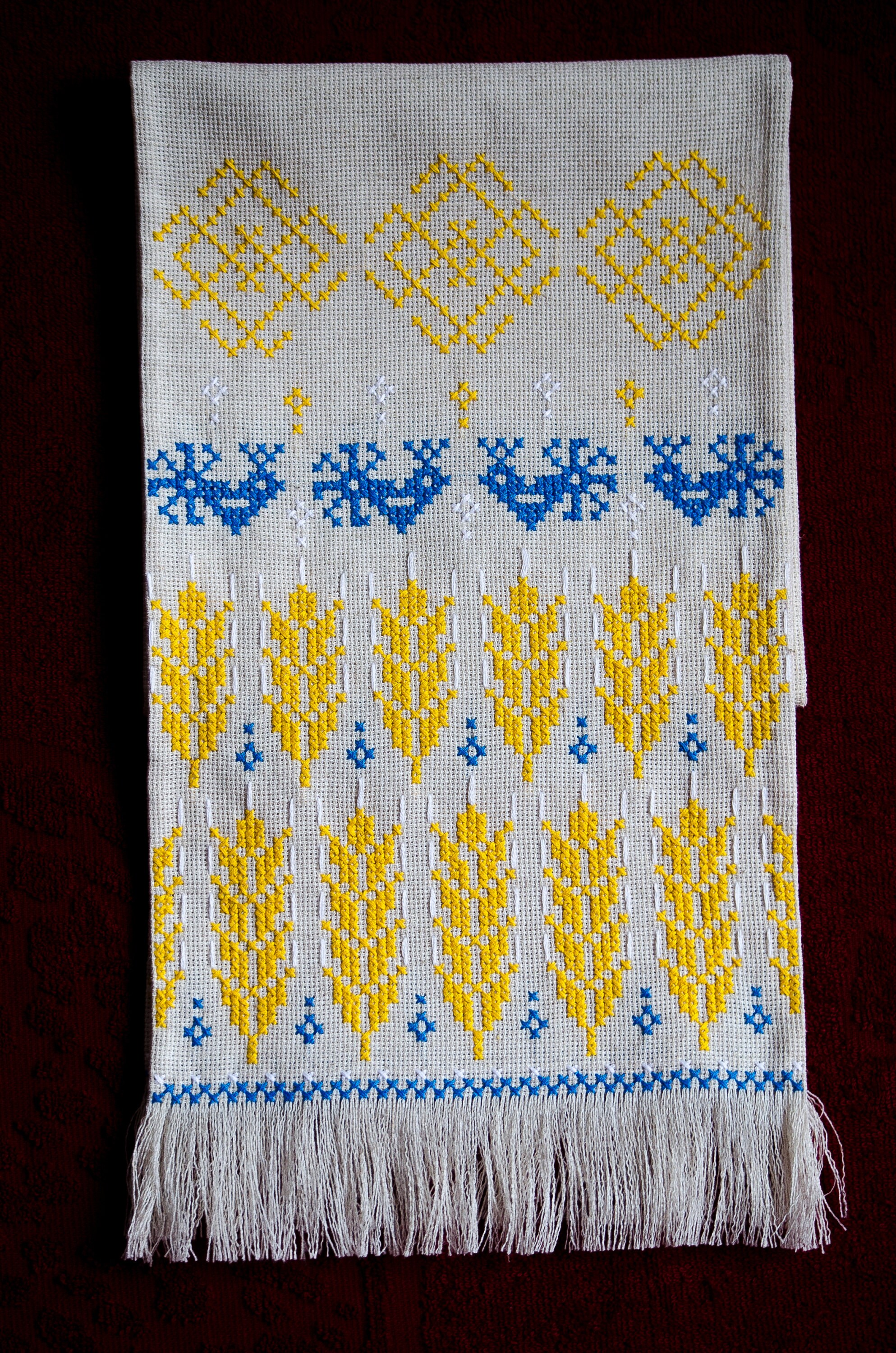 Linen Traditional Towel Belobog Bird Spikelets Slavic Pagan Symbol - Etsy