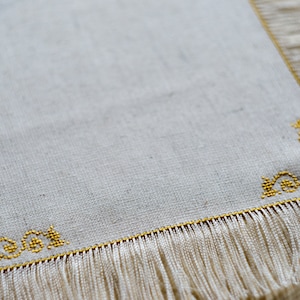 Cloth of Linen With Embroidery Gold Thread - Etsy