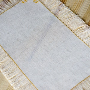 Cloth of Linen With Embroidery Gold Thread - Etsy