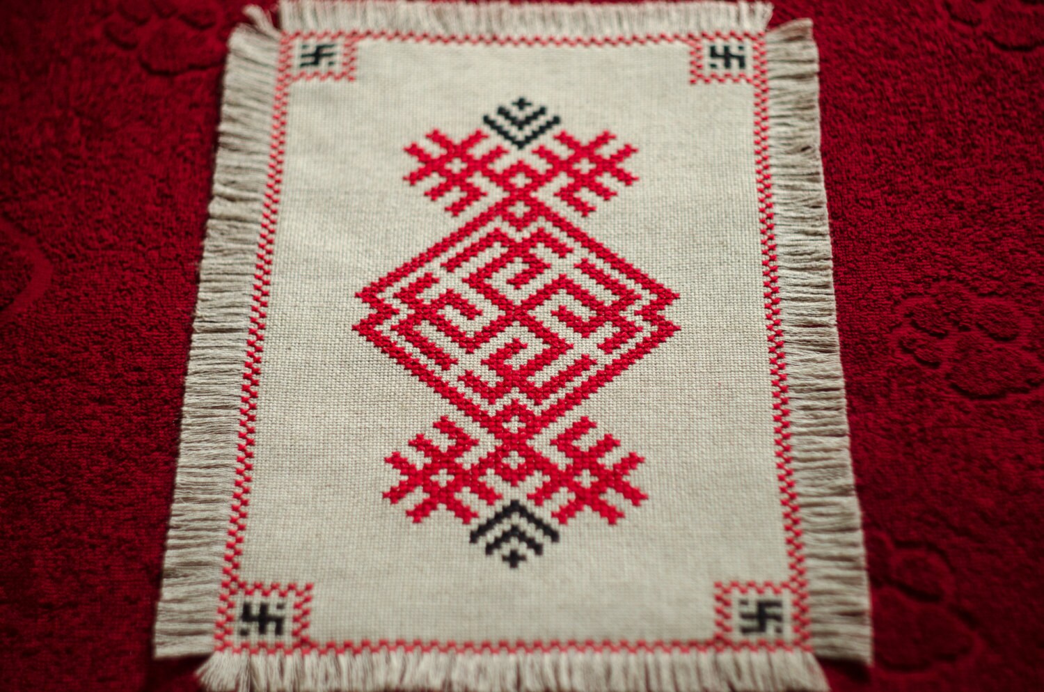 Cloth of Linen With Embroidery ( Slavic Symbols ). Rodimich. - Etsy