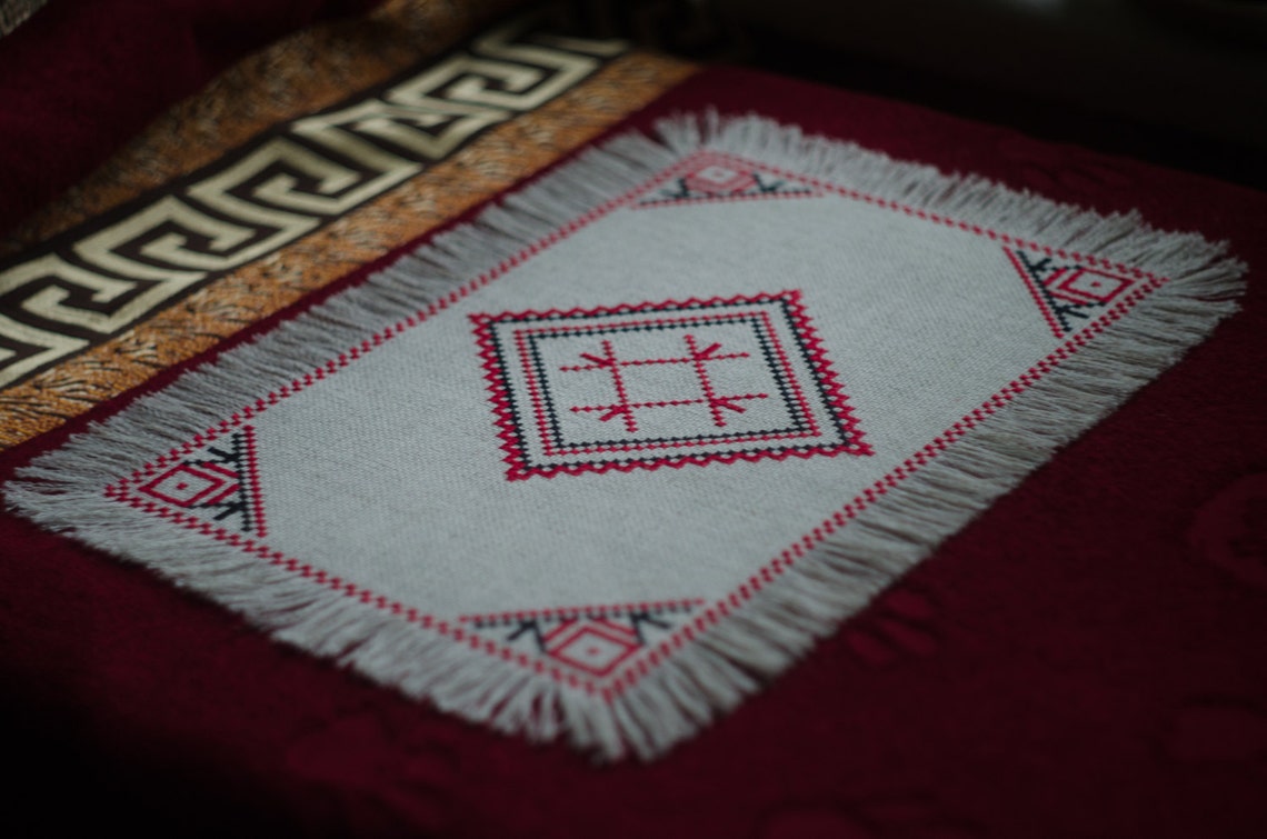 Cloth of Linen With Embroidery ( Slavic Symbols ). " Tselebnik ...