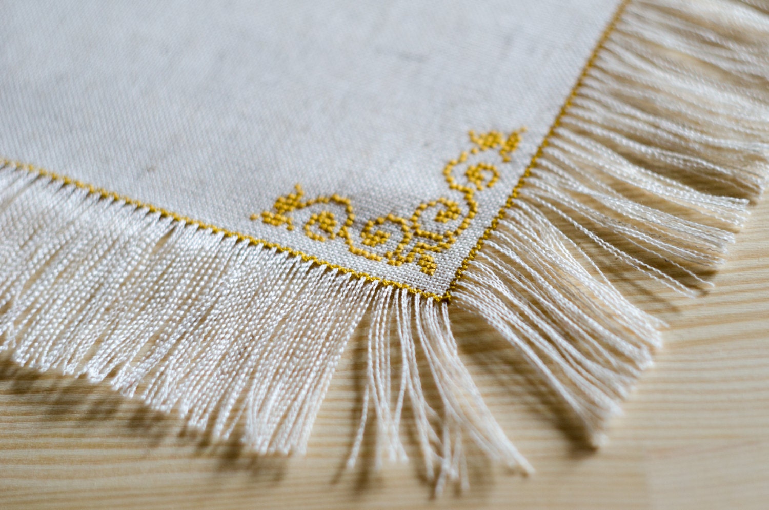 Cloth of Linen With Embroidery Gold Thread - Etsy
