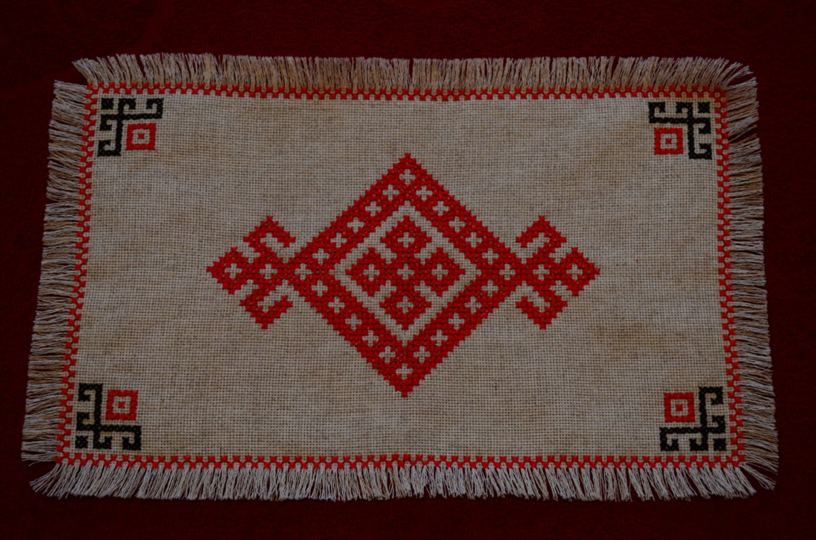 Cloth of Linen With Embroidery ( Slavic Symbols ). Bereginya. - Etsy