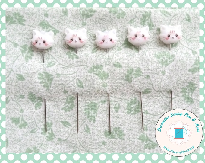 Cat Sewing Pins Decorative Sewing Pins Cat Counting Pins Handmade Pins ...