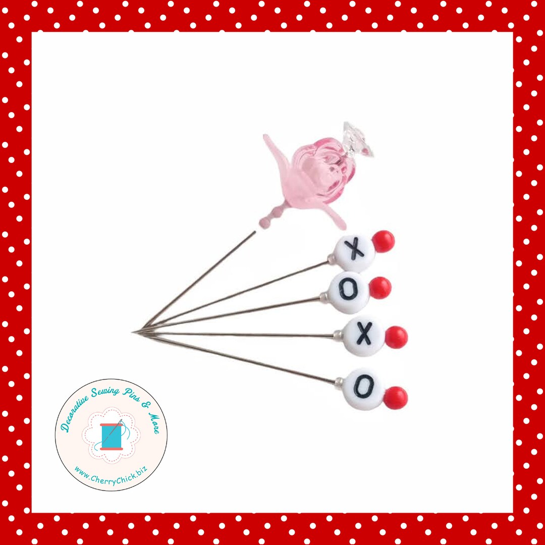 Decorative Valentine Pins Heart Pins Decorative Sewing - Etsy