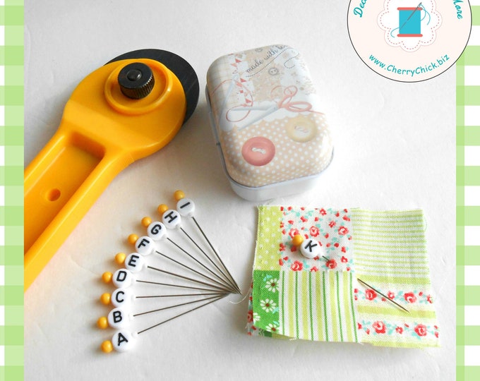 Alphabet Quilters Pins - Quilt Row Markers - Quilt Layout Markers ...