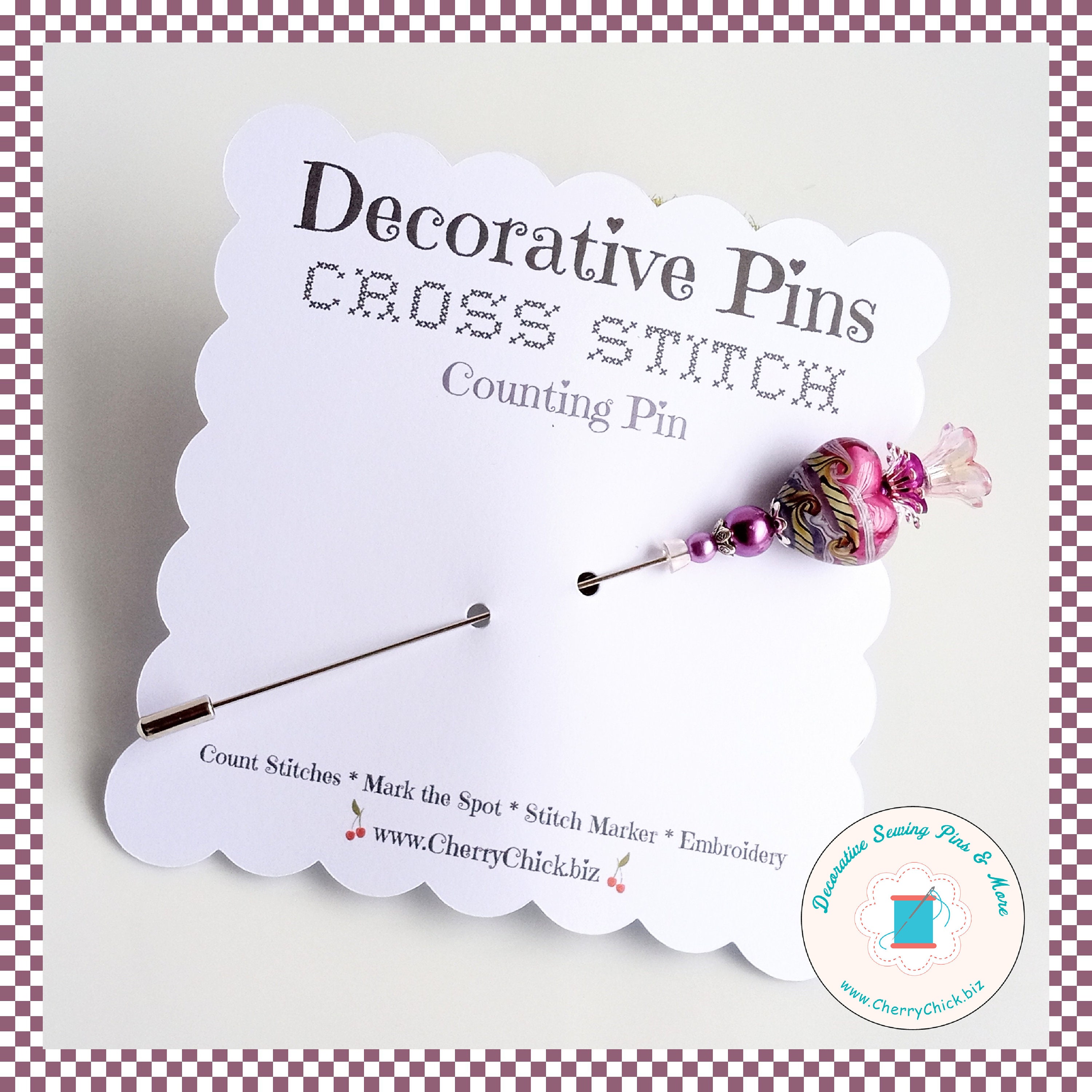 Counting Pin - Heart Counting Pin - Gift for Cross Stitchers - Pokey ...