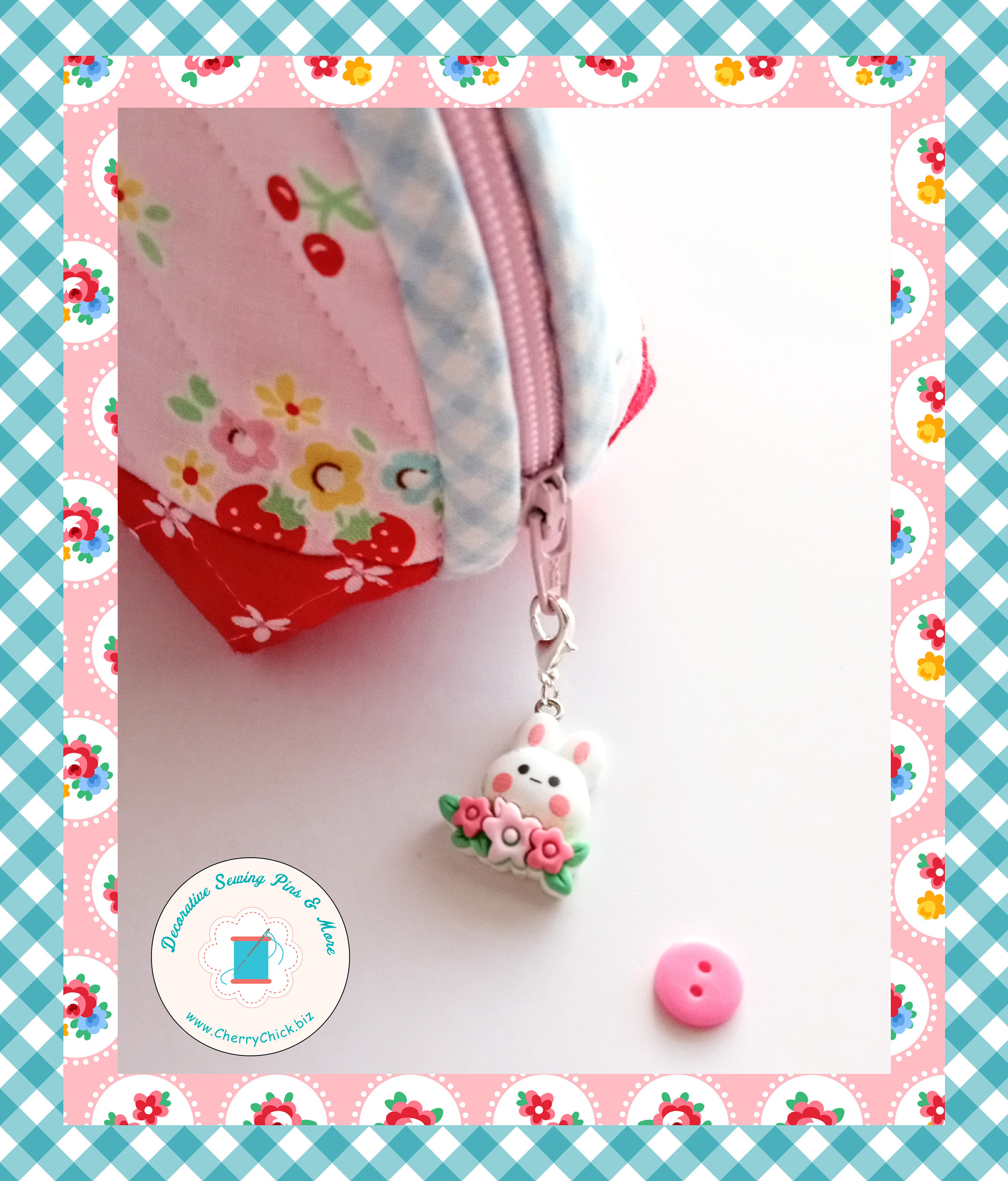 Bunny zipper charm - Resin Bunny zipper pull - Bunny Planner Charms ...