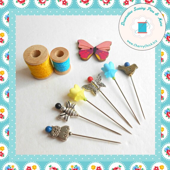 Decorative Sewing Pins Pretty Pins Quilting Pins Flower | Etsy