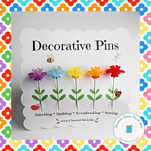 Garden Pins Embellishment Pins Decorative Pins Gift for | Etsy UK