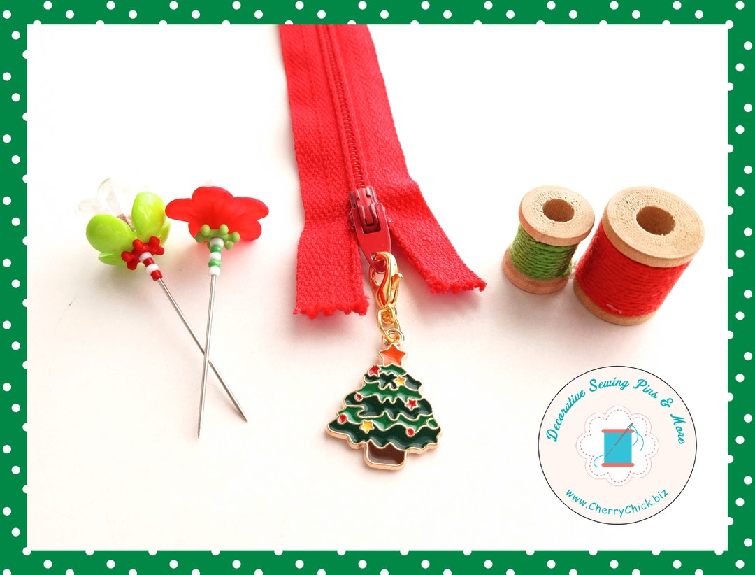 Christmas Tree Zipper Pull Christmas Zipper Charm Christmas Tree ...