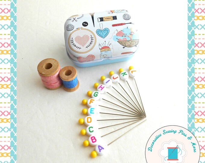 Alphabet Quilters Pins - Quilt Row Markers - Quilt Layout Markers ...