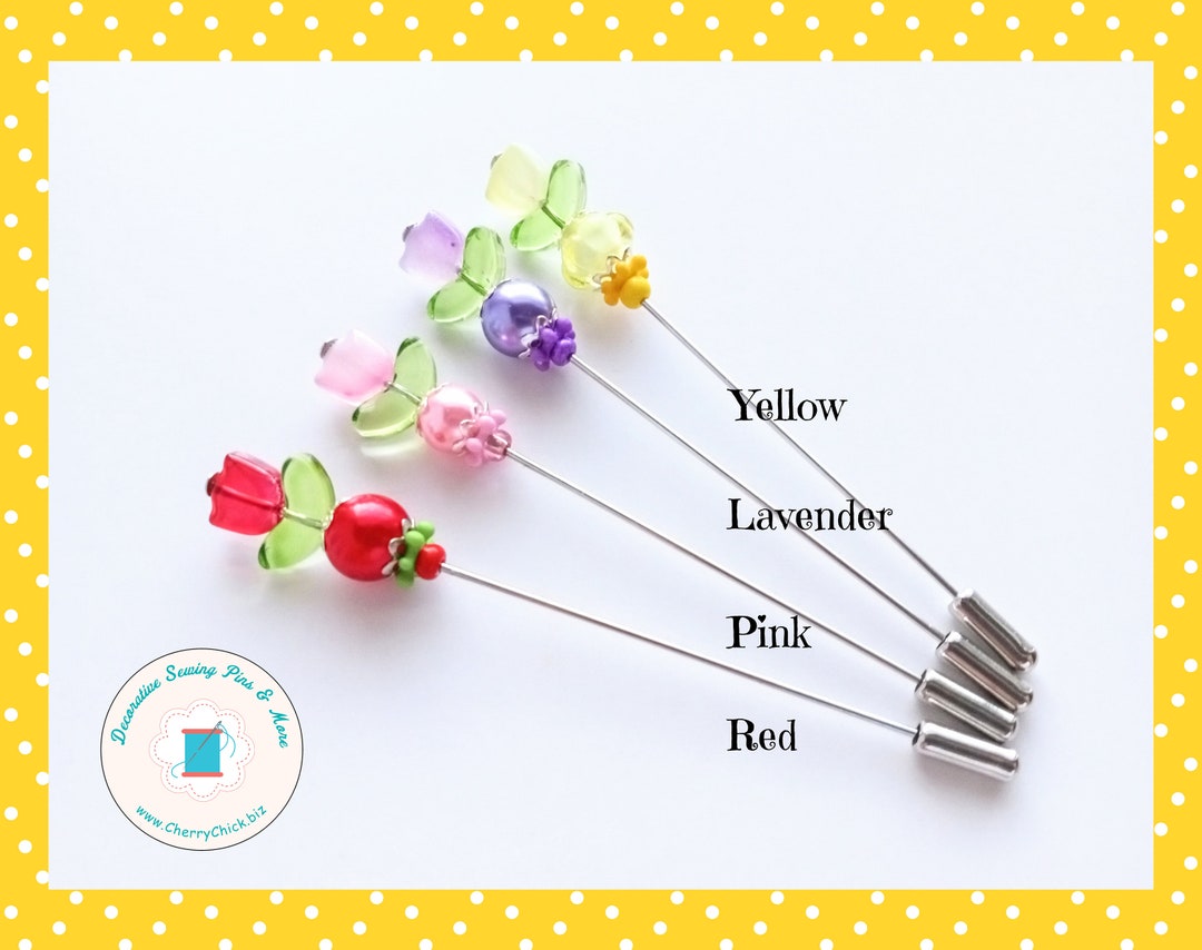 Flower Counting Pin Crossstitch Pin Tulip Flower Pin Gift for Cross ...