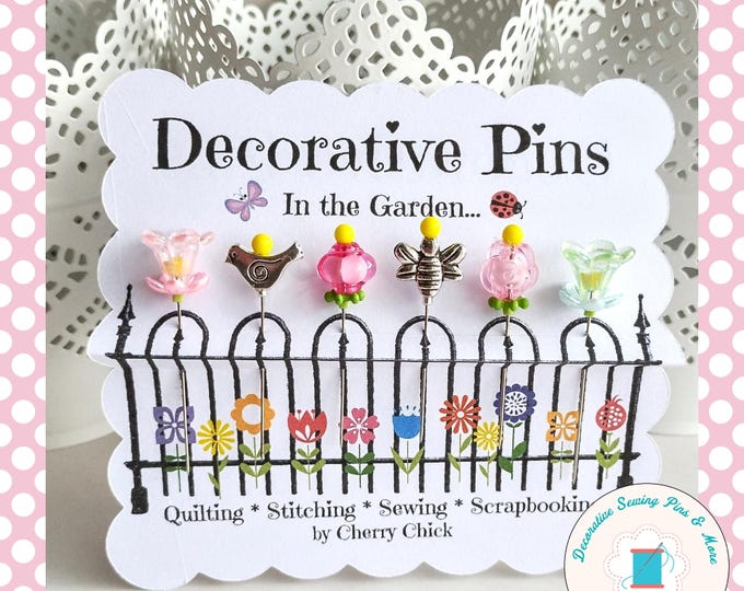 Decorative Pins - Sewing Pins - Fancy Pins - Thread Catcher Pins - Pin ...