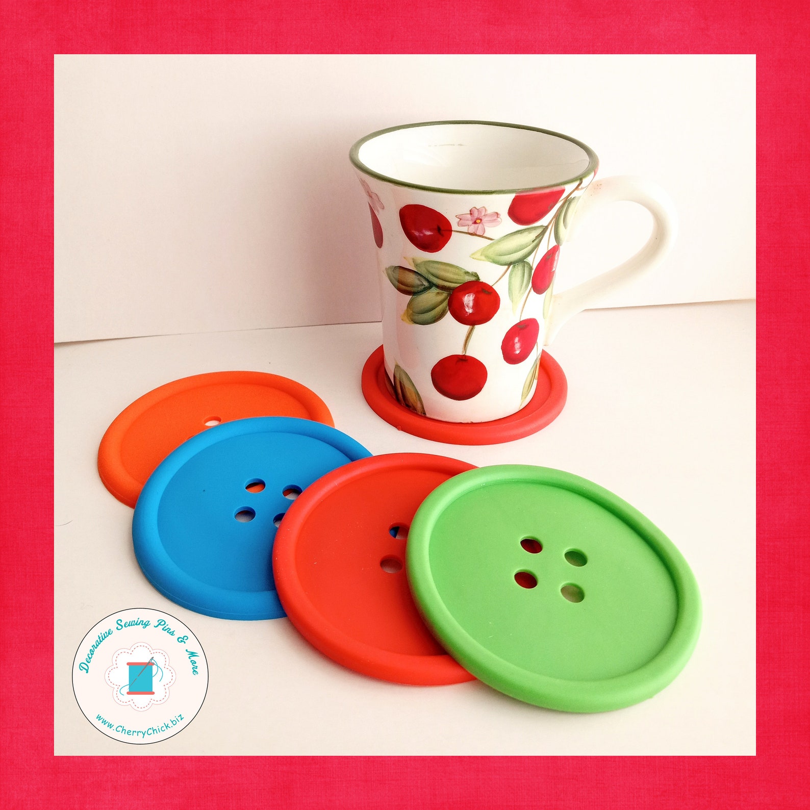 Button Coaster Sewing Room Decor Sewing Gifts Giant - Etsy