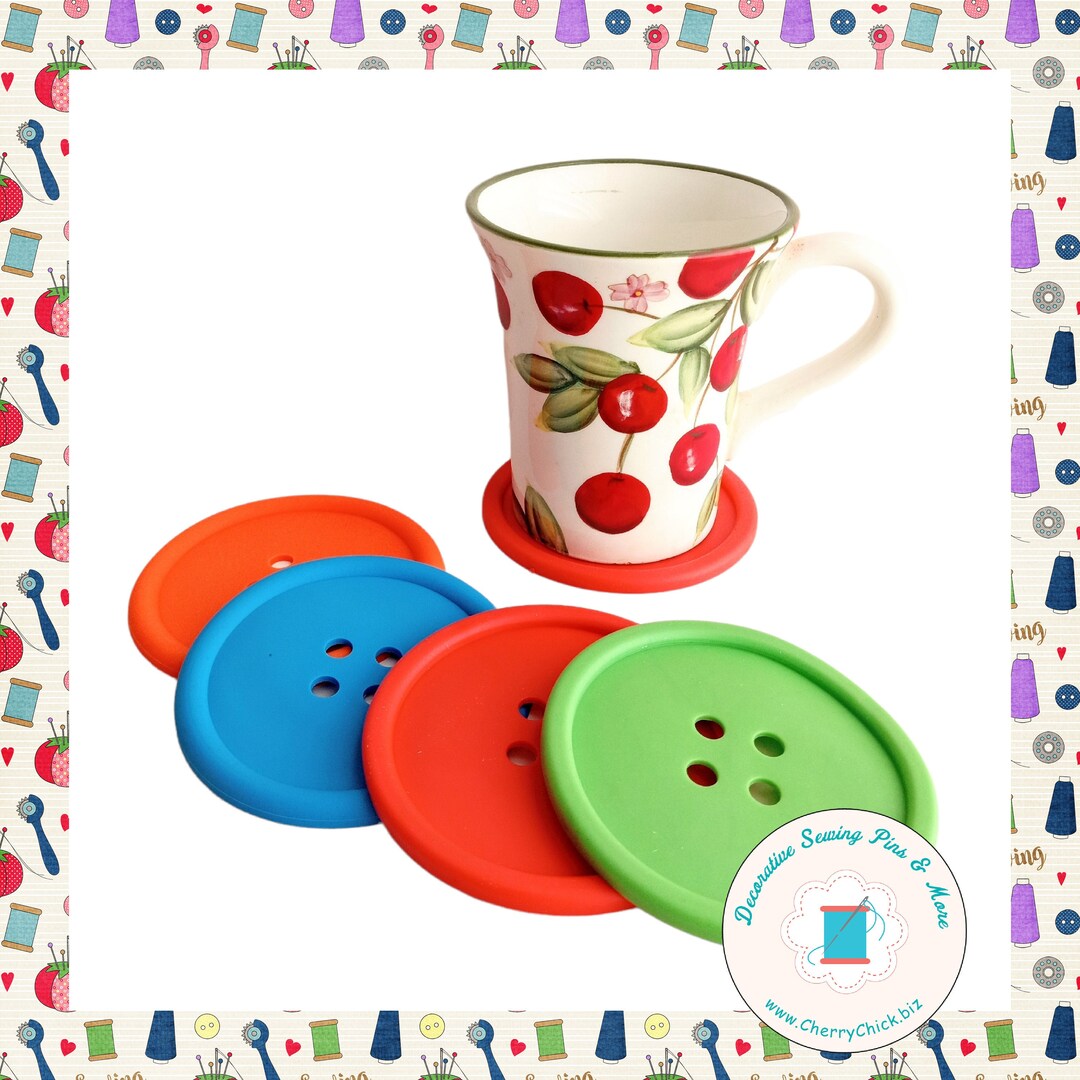 Button Coaster - Sewing Room Decor - Sewing Gifts - Giant Button ...