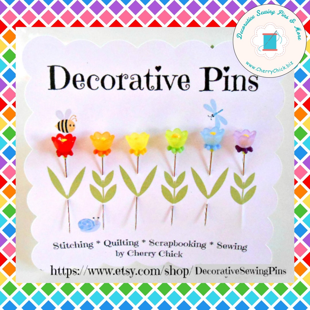 Decorative Sewing Pins - Sewing Pins - Sewing Gift - Rainbow Sewing ...