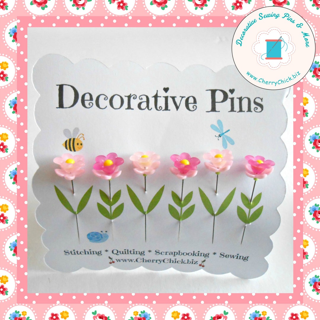 Cute Sewing Pins Gifts for Quilter Decorative Pins Pretty Pins Fancy ...