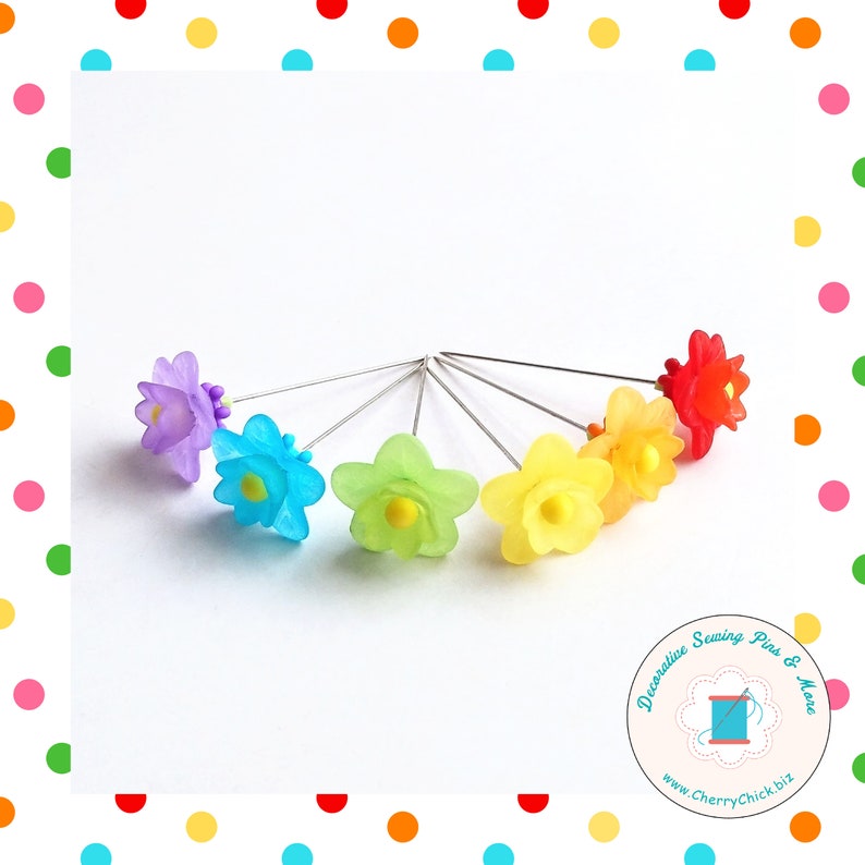 Sewing Pins - Flower Pins - Gift for Quilters - Decorative Sewing Pins ...