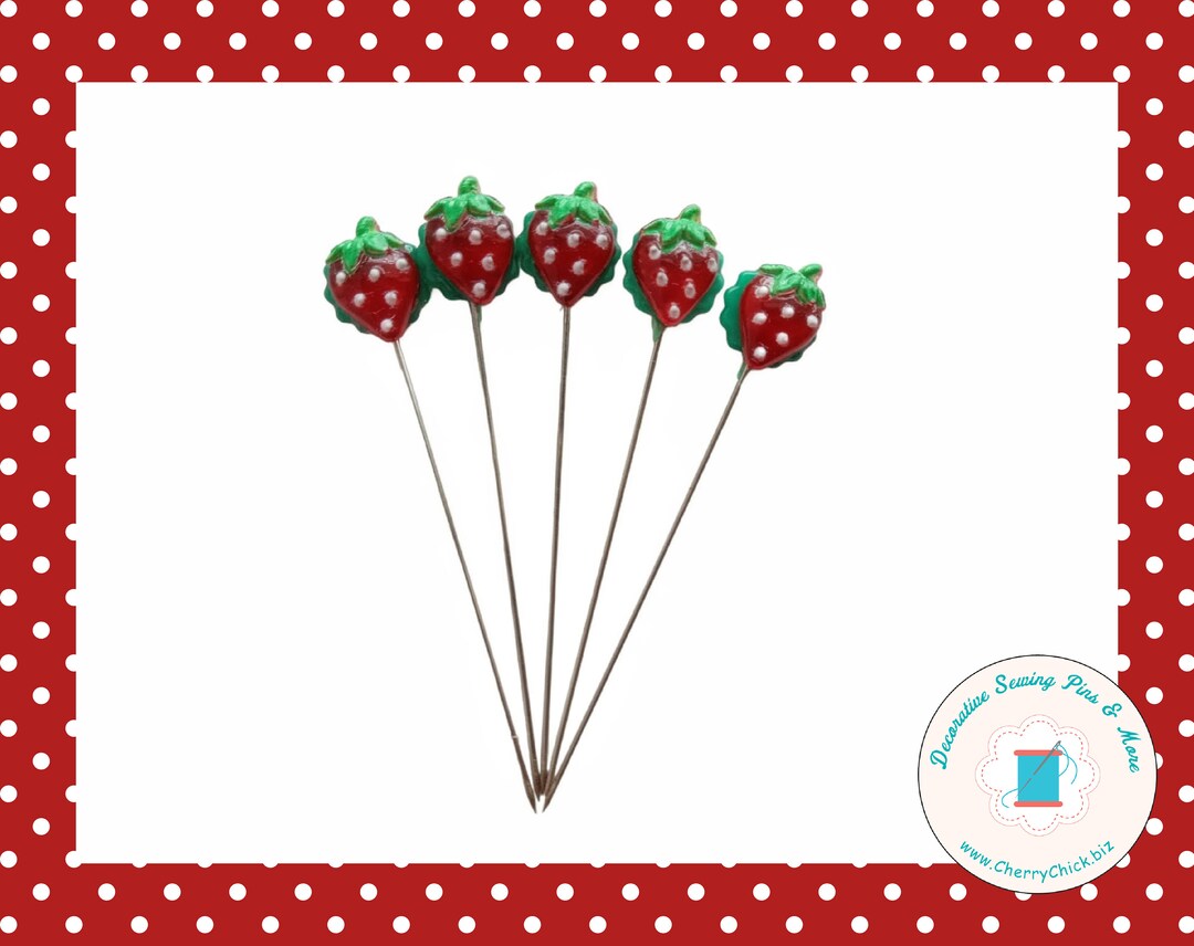Strawberry Sewing Pins - Strawberry Counting Pin - Gift for Quilter ...