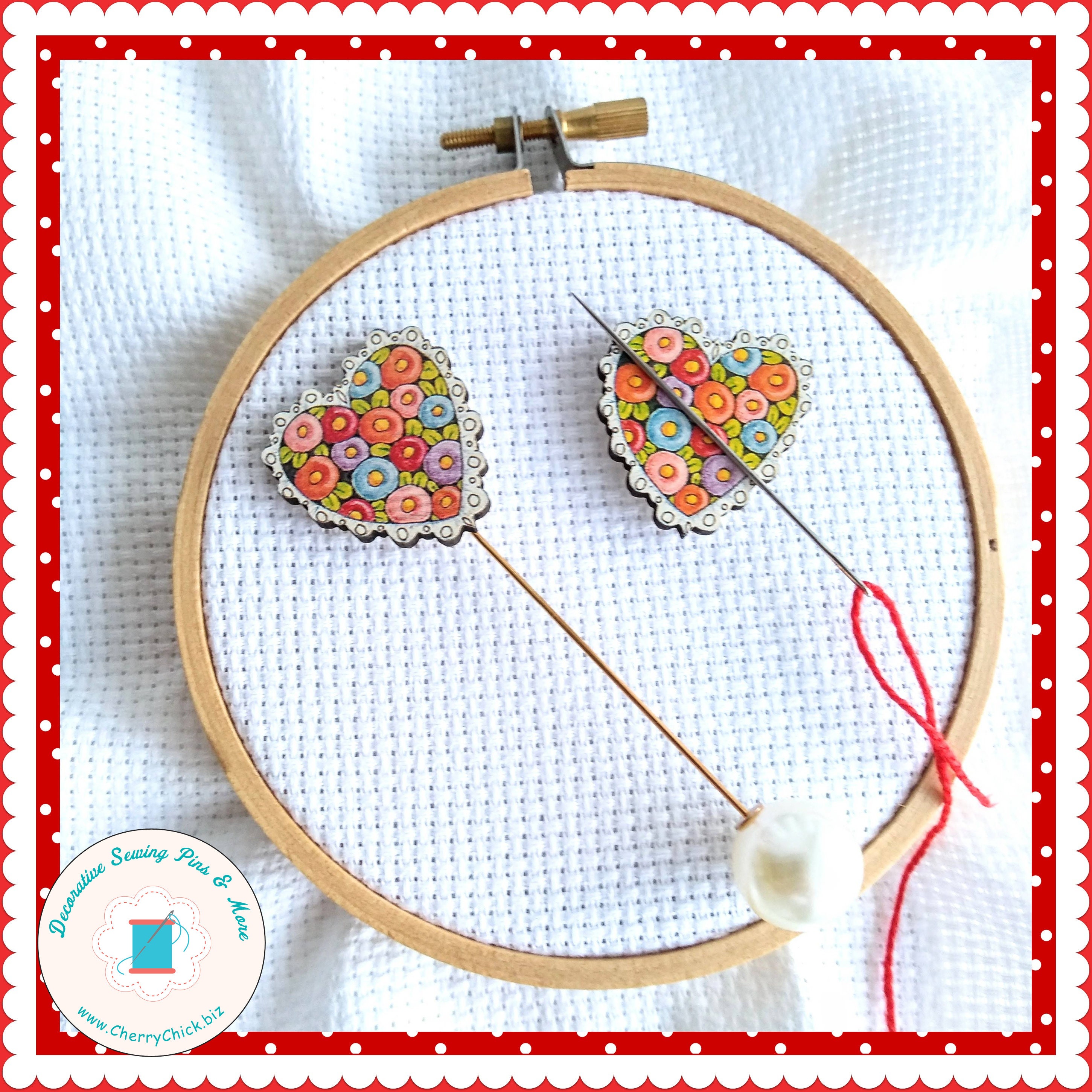 Counting Pin - Heart Counting Pin - Gift for Cross Stitchers ...