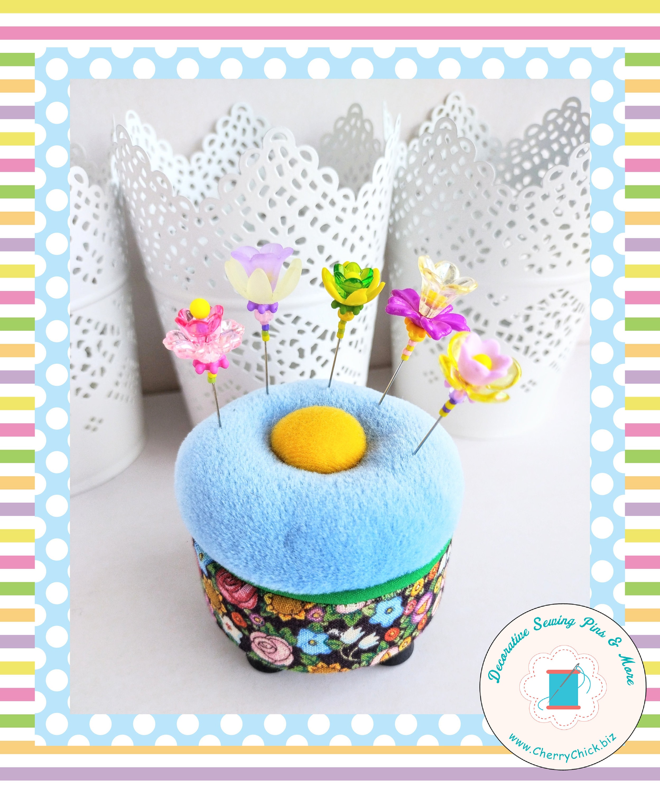 Spring Sewing Pin - Decorative Sewing Pin - Easter Pin - Handmade Pin ...